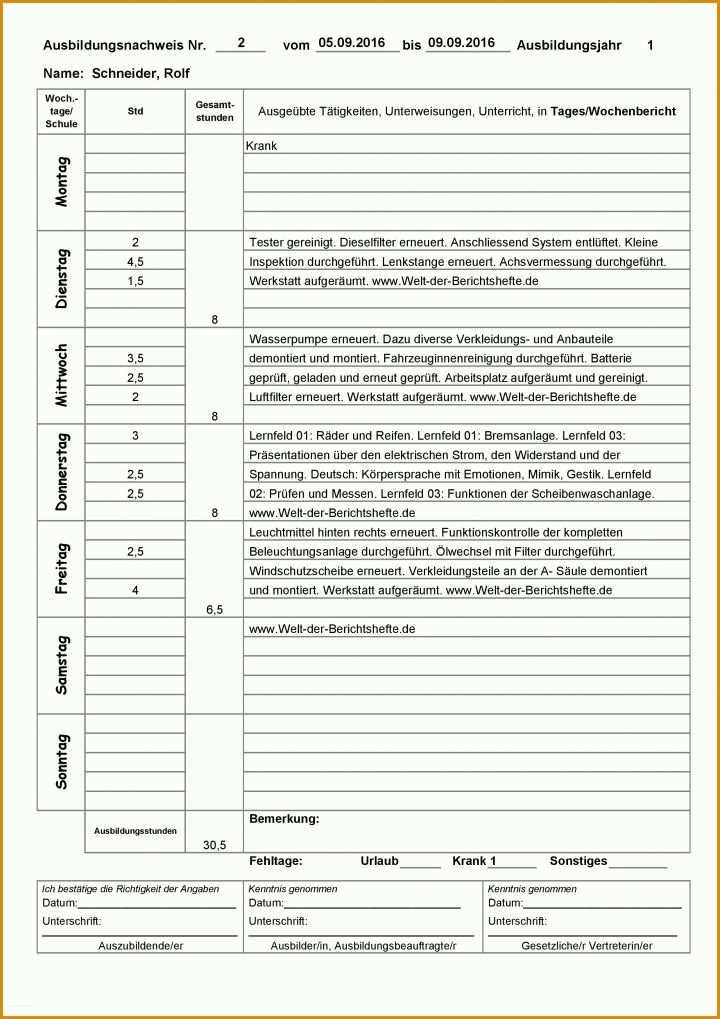 Schockierend Berichtsheft Tfa Vorlage Für Deinen Erfolg - Muster & Vorlagen Kostenlos Herunterladen