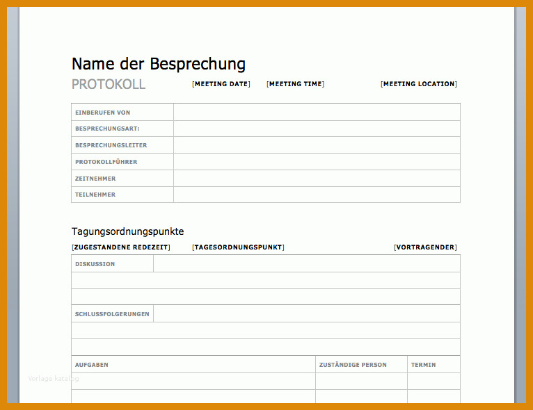 Besprechungsprotokoll Vorlage Doc: 11 Methoden (2019 Update) - Muster ...