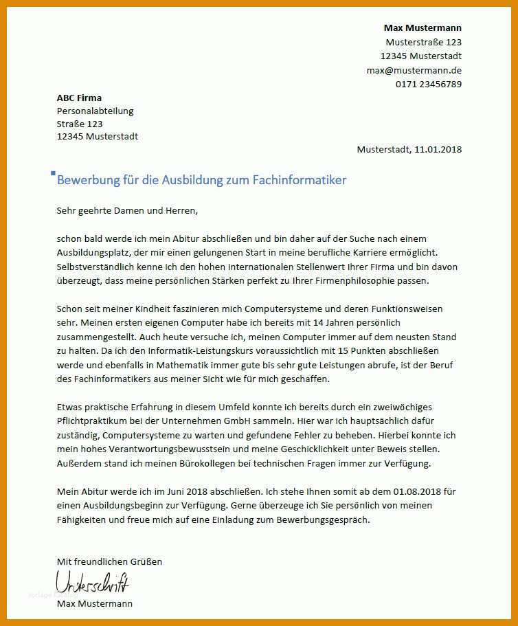 Erstaunlich Bewerbung Als Fachinformatiker Fachinformatikerin 369333 